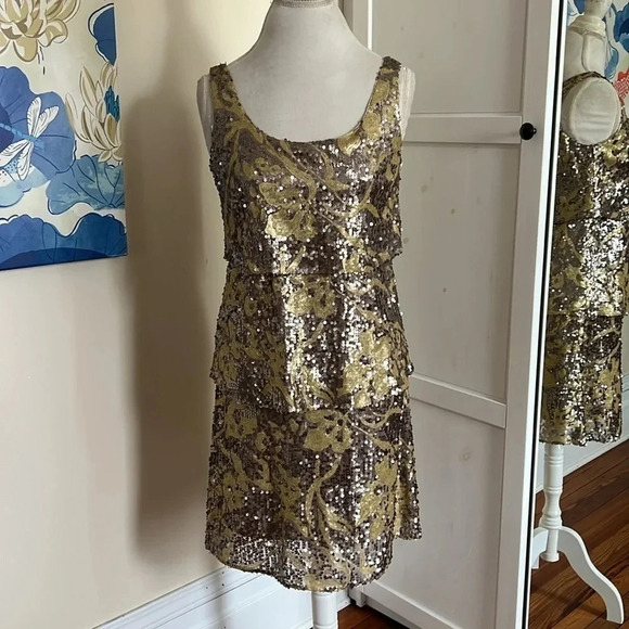 ANTONIO MELANI | Dresses | Antonio Melani Sparkling Silver Gold ...